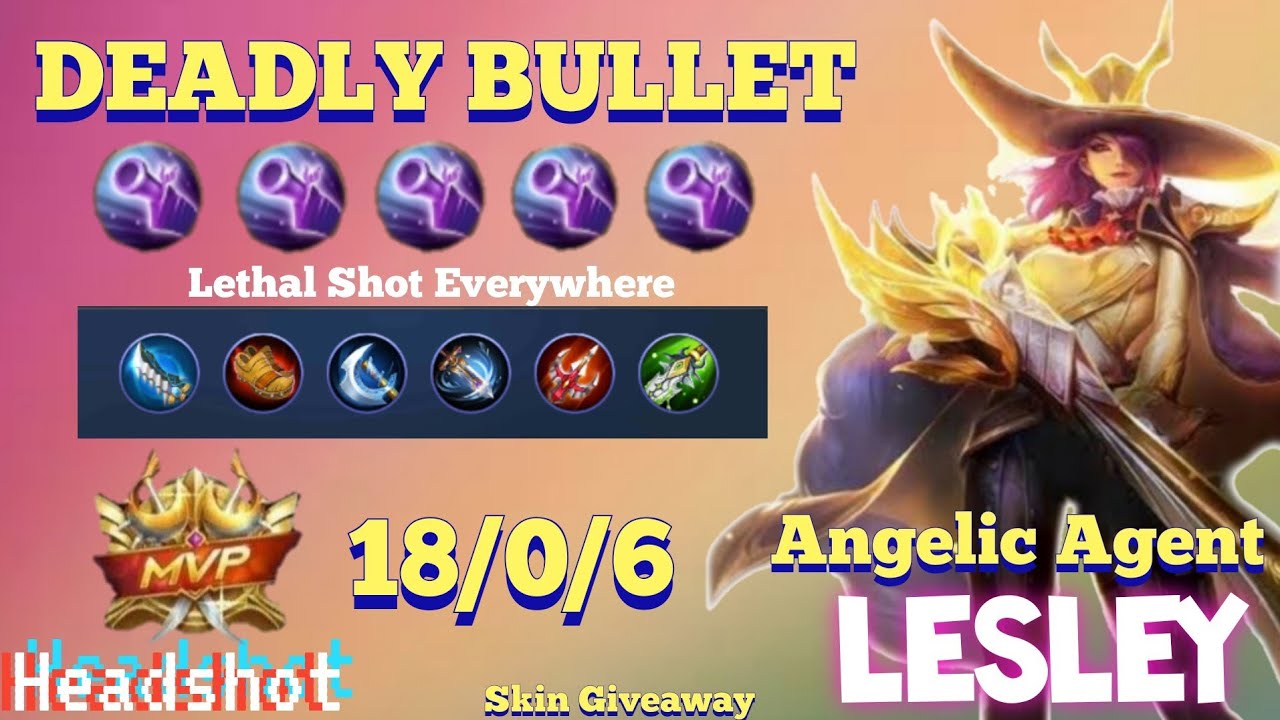PERFECT ONE SHOT BUILD | 100% DEADLY BULLET |ANGELIC AGENT LESLEY ...