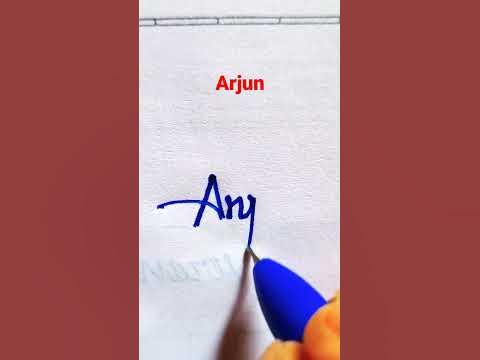 Arjun beautiful name and clean cursive writing || comment your name || #short - YouTube