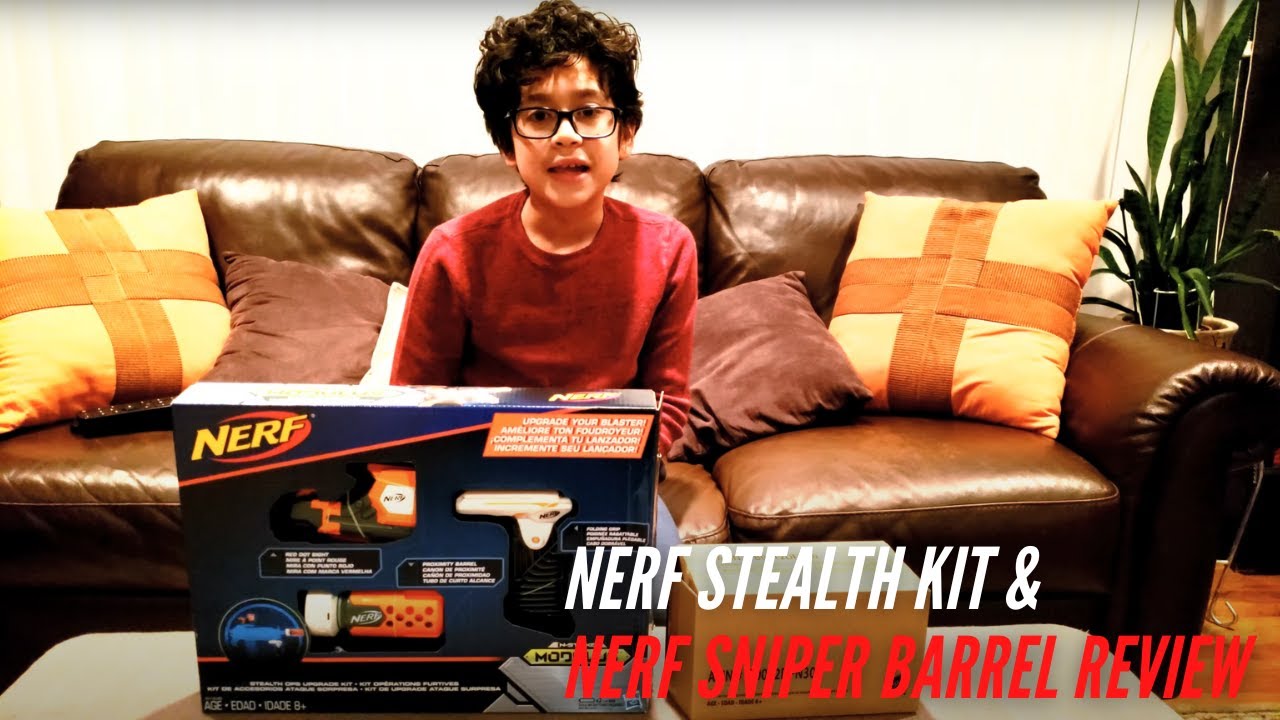 Nerf Stealth Upgrade Kit & Nerf Sniper Barrel Review - YouTube