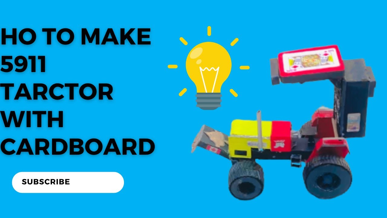 How to make 5911 tractor full modified with cardboard - YouTube