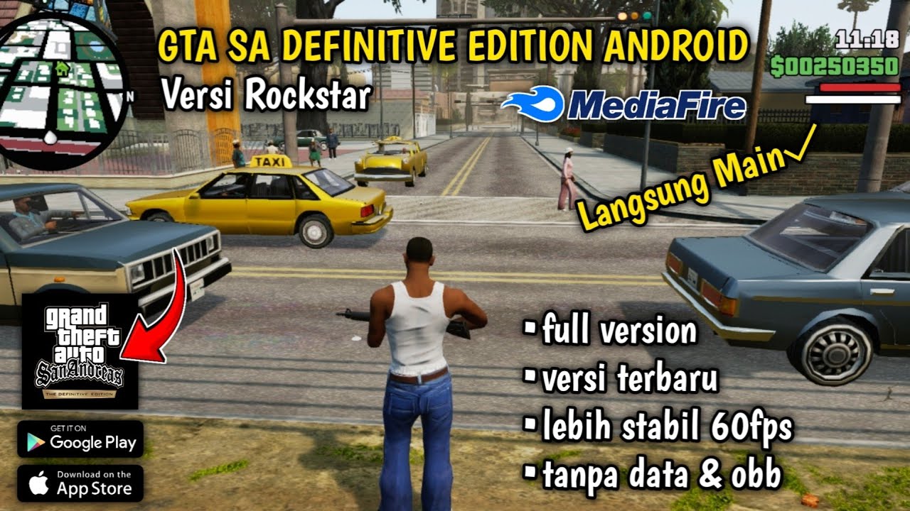 TUTORIAL LENGKAP!! GTA SA DEFINITIVE EDITION MOBILE ROCKSTAR VERSION ...