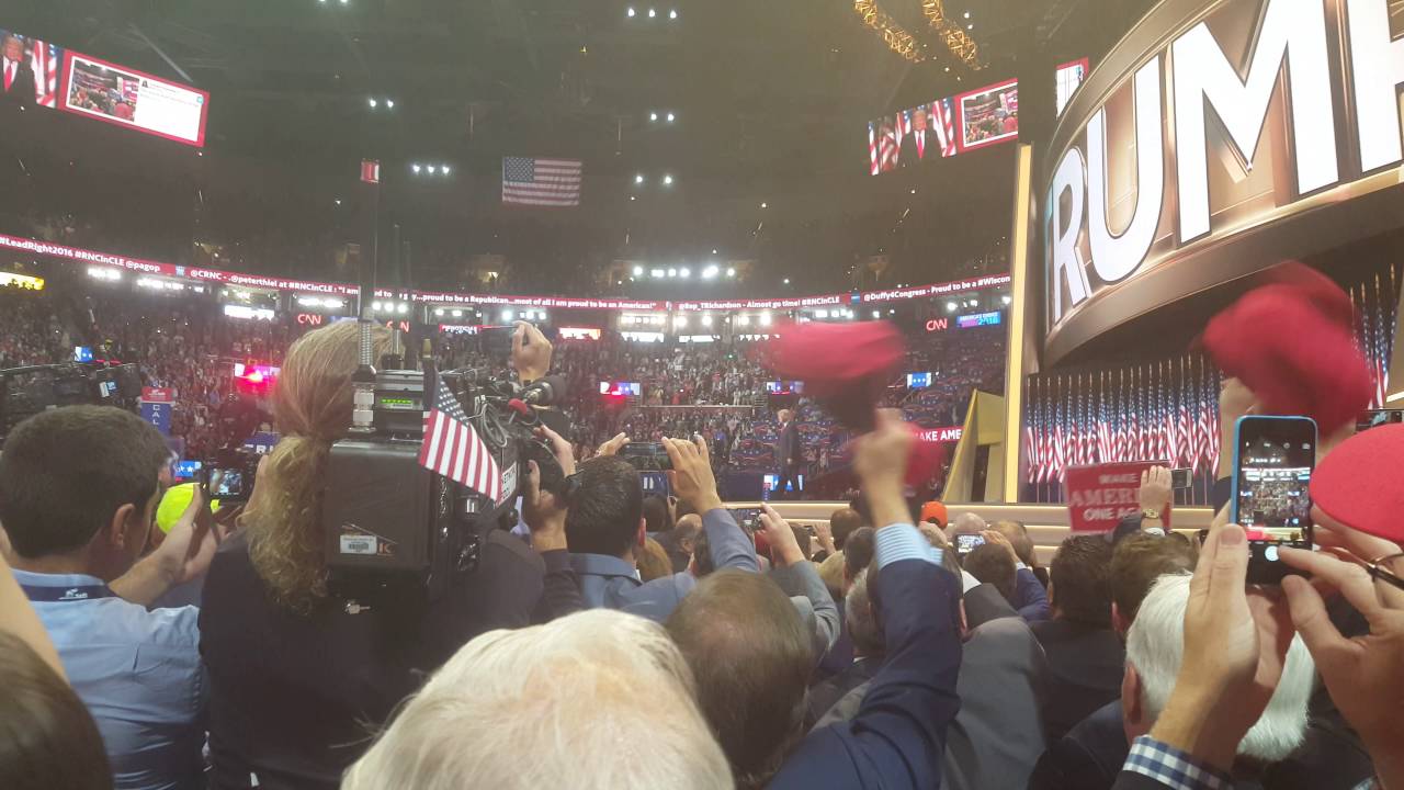 RNC: Trump arrives on stage -- July 21, 2016 - YouTube