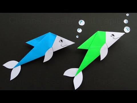 Origami Fisch basteln mit Papier - Origami Fische falten mit Papier ...