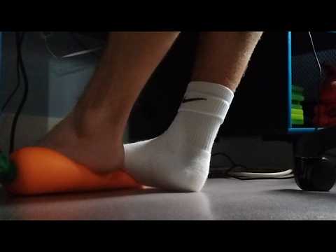 Carrot Squishy Trample With Socks And Bare Feet