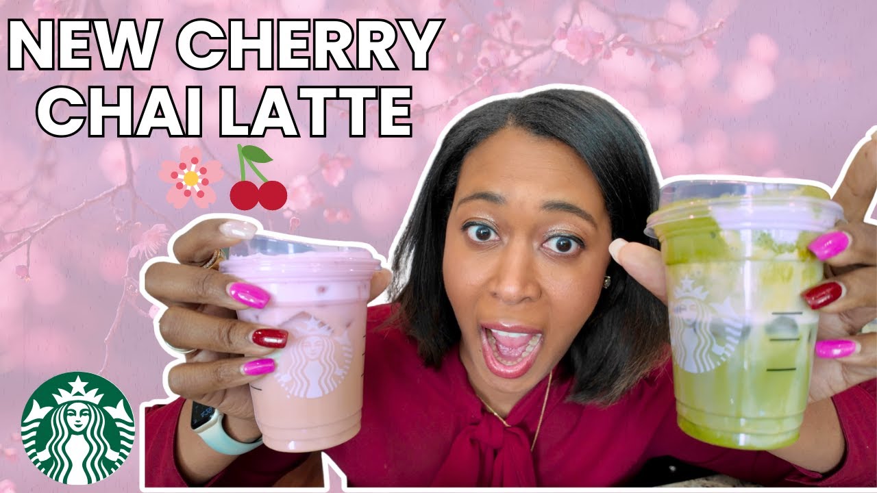 HONEST Review Of Starbucks NEW Iced Cherry Chai Latte Drink - YouTube