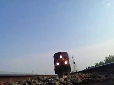 Canadian Pacific Freight Train Runs Over Camera! - YouTube