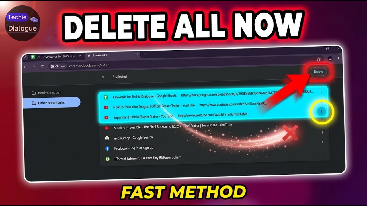 How to Remove All Bookmarks in Chrome - Quick Tutorial (2025) - YouTube