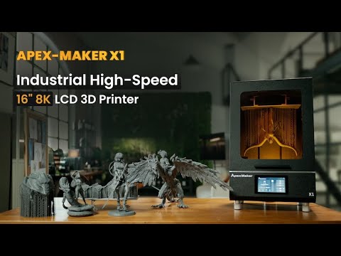 Apex-maker X1: Industrial High-Speed 16" 8K LCD 3D Printer - YouTube