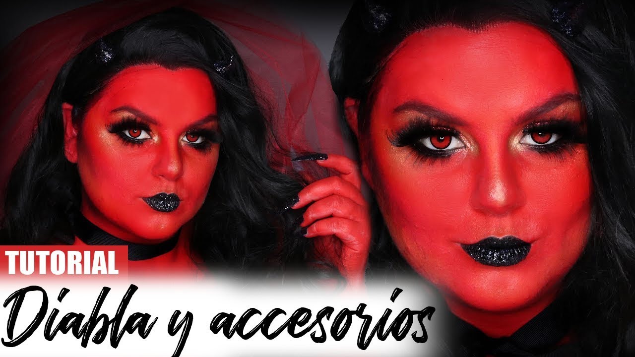 DIABLA maquillaje y accesorios | Tutorial MARYANDPALETTES - YouTube
