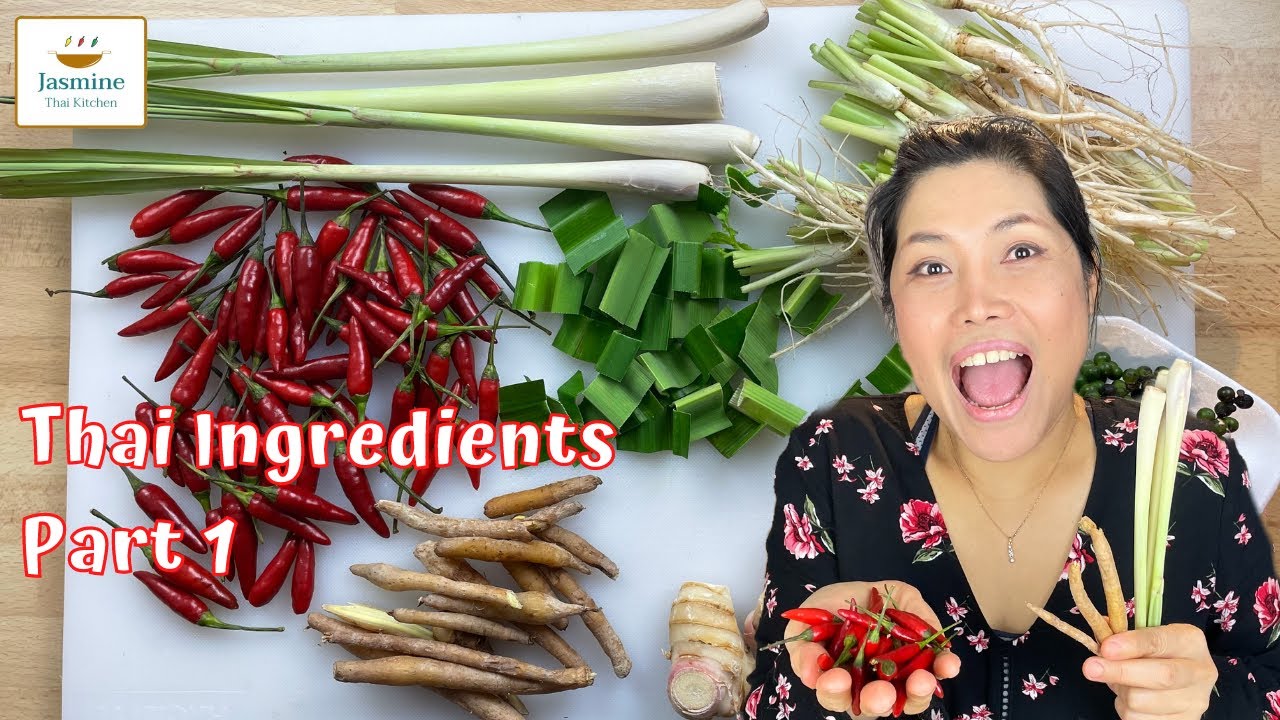 Thai Ingredients Part 1 - Galangal / Lemongrass / Finger Root - YouTube