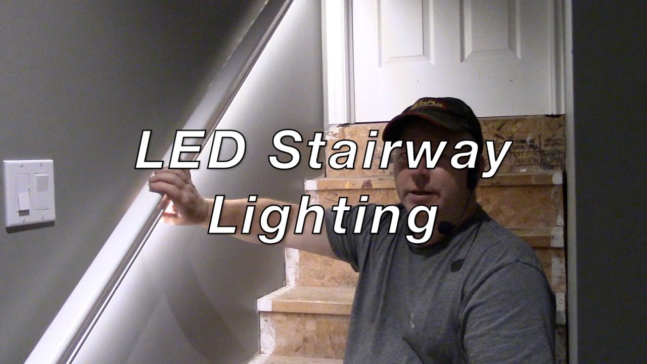 LED Stairway Lighting DIY - YouTube