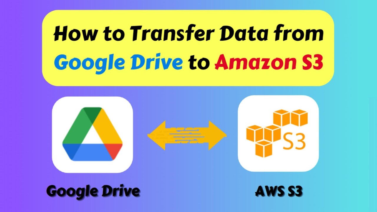 How to Transfer Data from Google Drive to Amazon S3 - YouTube