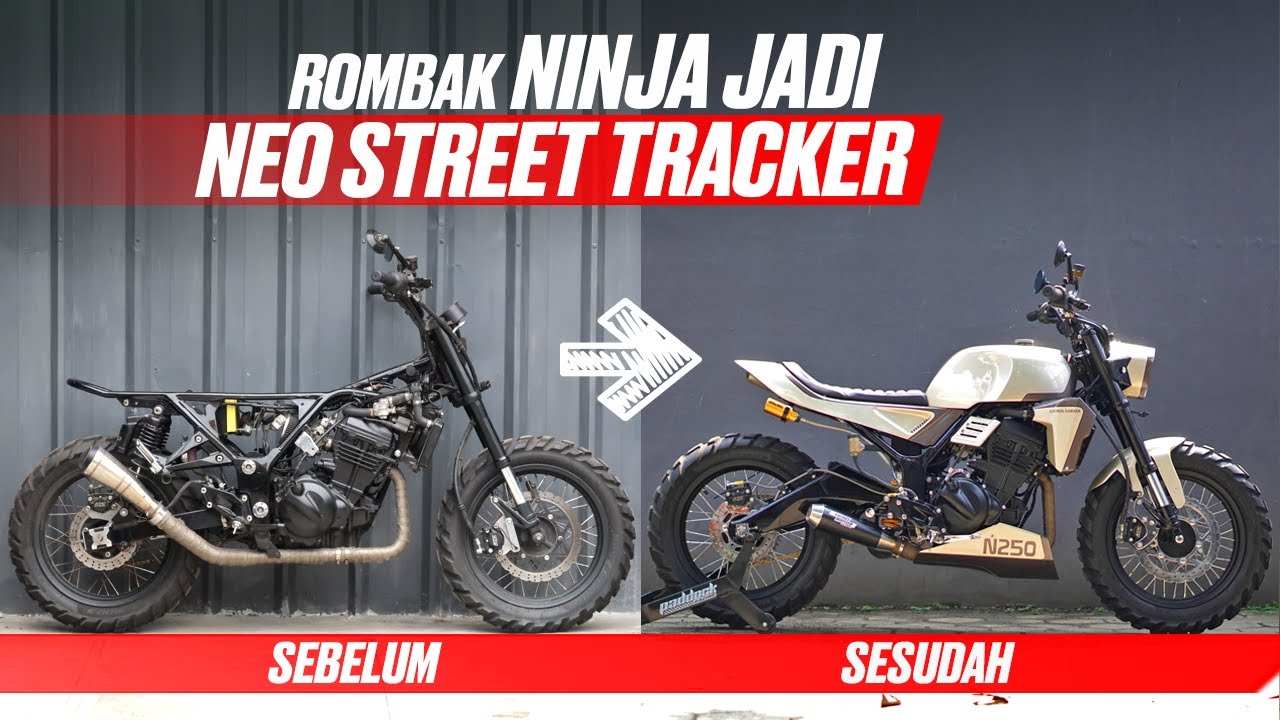 SANGAR!! Custom Ninja 250 Jadi Neo Street Tracker #AtenxKatros - YouTube