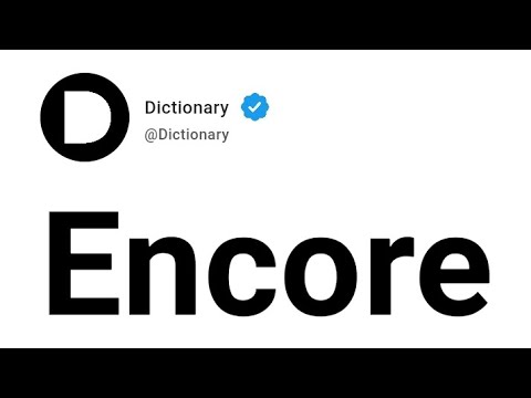 Encore Meaning In English - YouTube