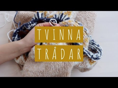 Sticka islandströja del 7: Tvinna trådar vid flerfärgsstickning