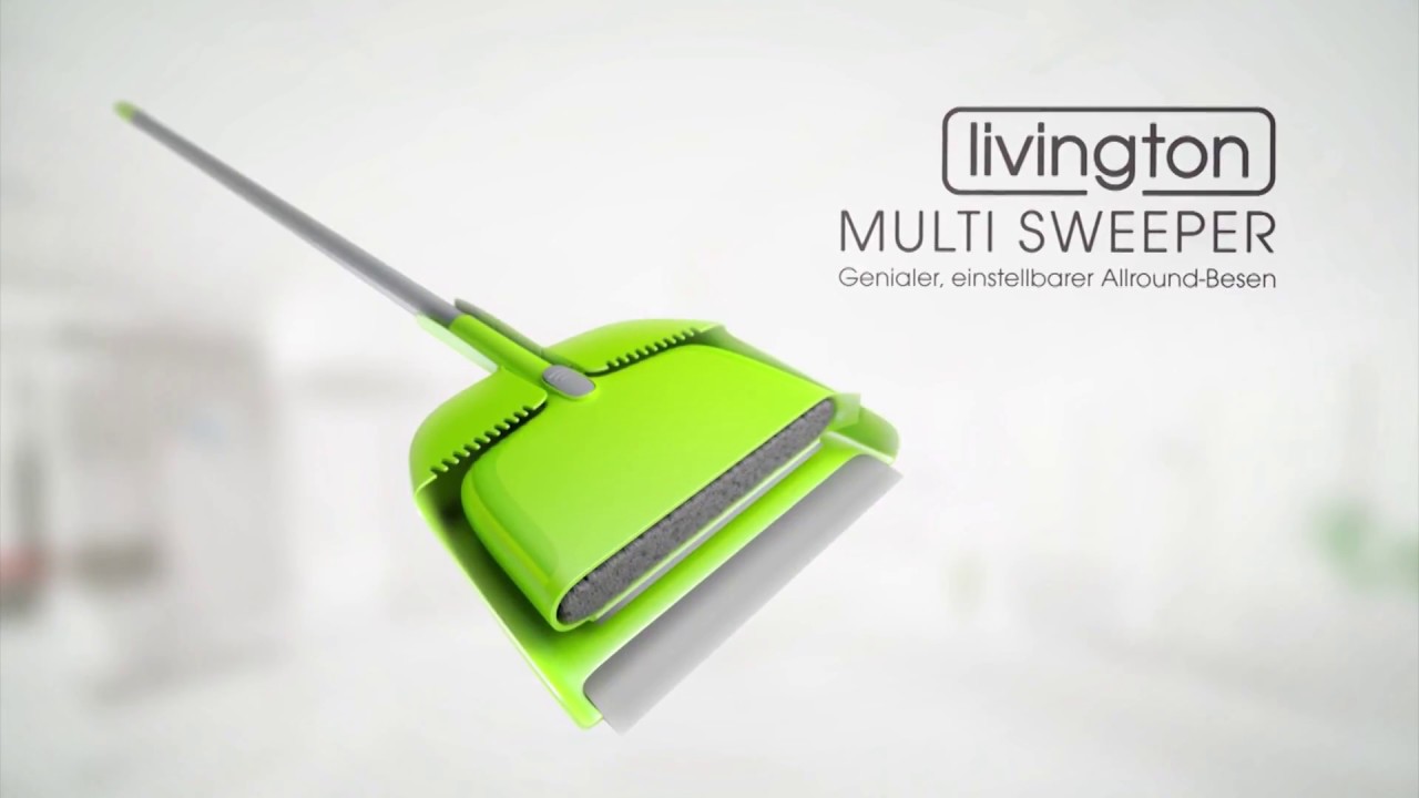 LIVINGTON MULTI SWEEPER GREEN ไม้กวาดอเนกประสงค์ TV Direct As Seen On TV - YouTube