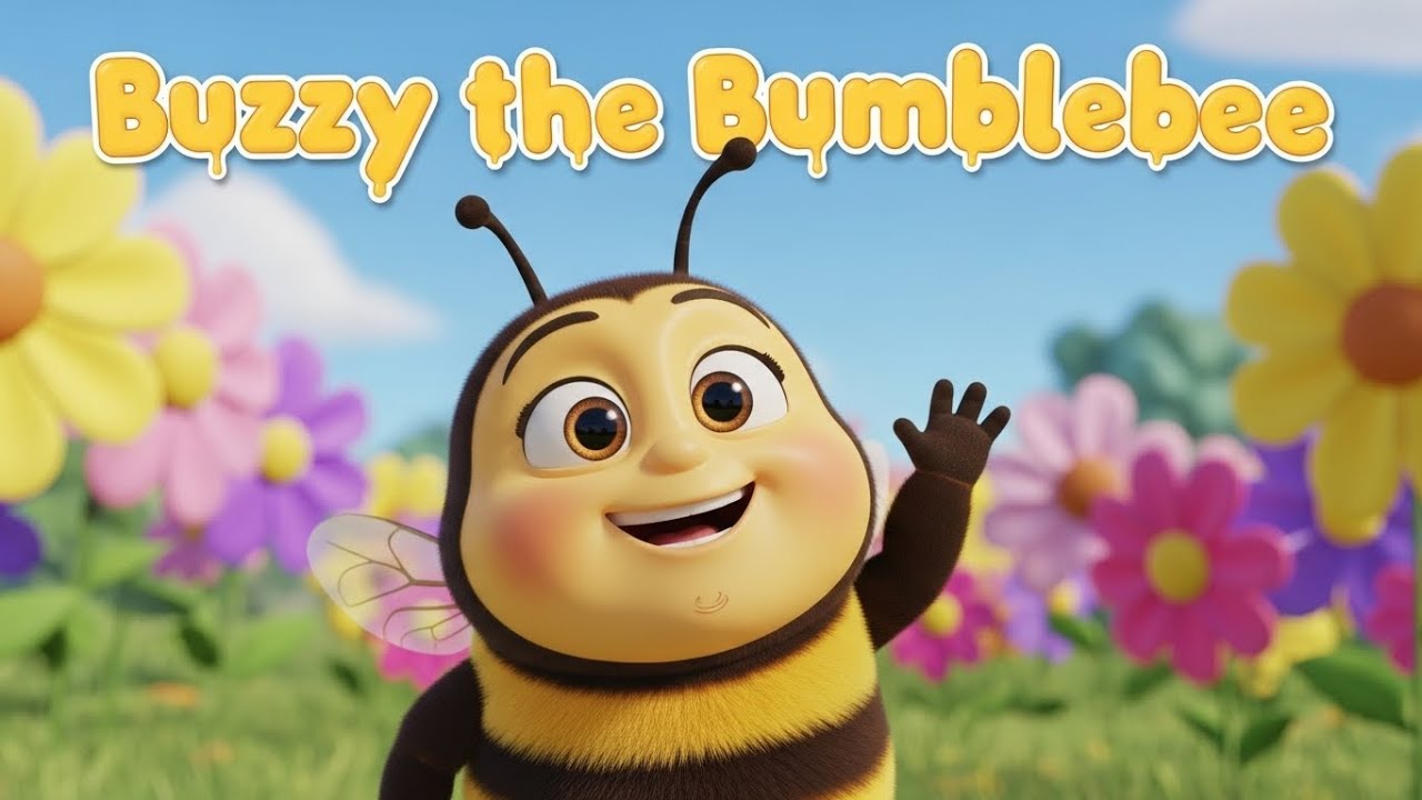 Buzzy the Bumblebee 🐝 | Fun 1,2,3 & Garden Friends Song for Toddlers ...