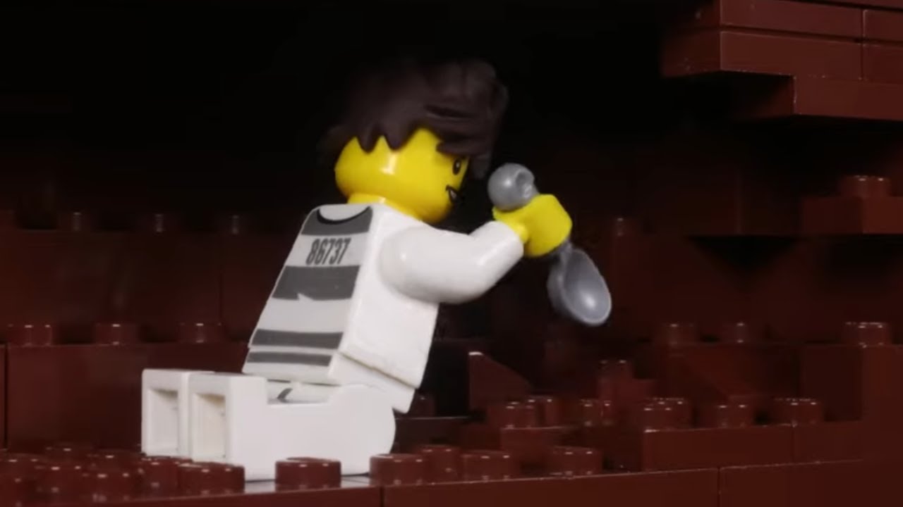 LEGO Prison Break Tunnel Escape! STOP MOTION Who Dug The Tunnels ...