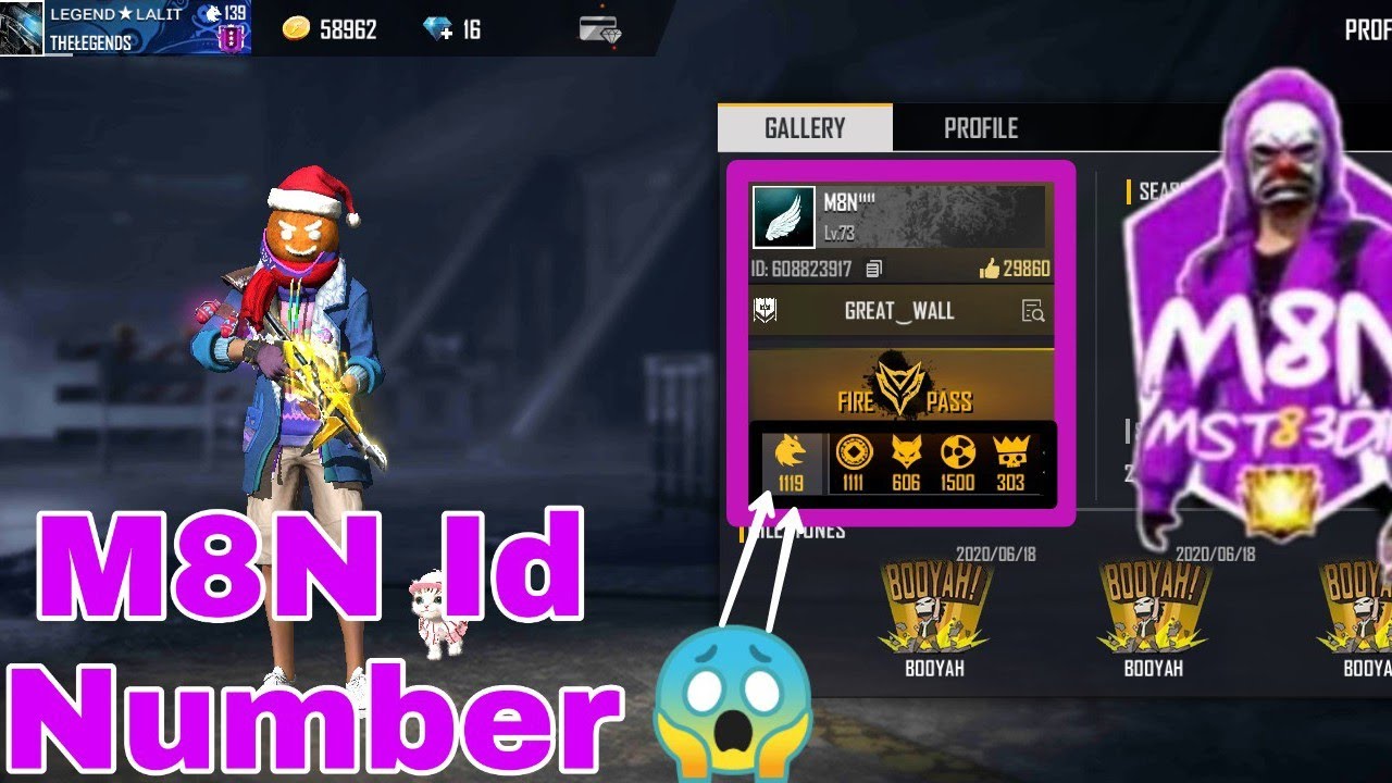 M8N id number || M8N uid || M8N full information || M8N freefire id ...