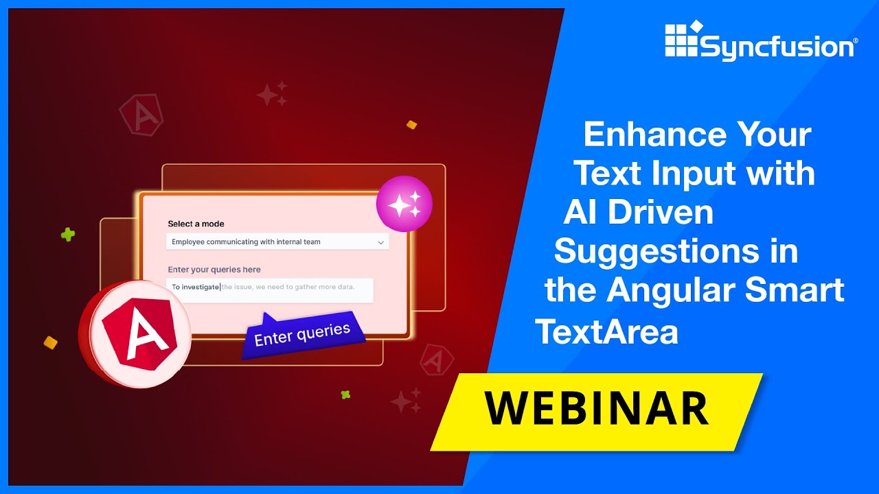 Enhance Your Text Input with AI Driven Suggestions in the Angular Smart TextArea [Webinar] - YouTube