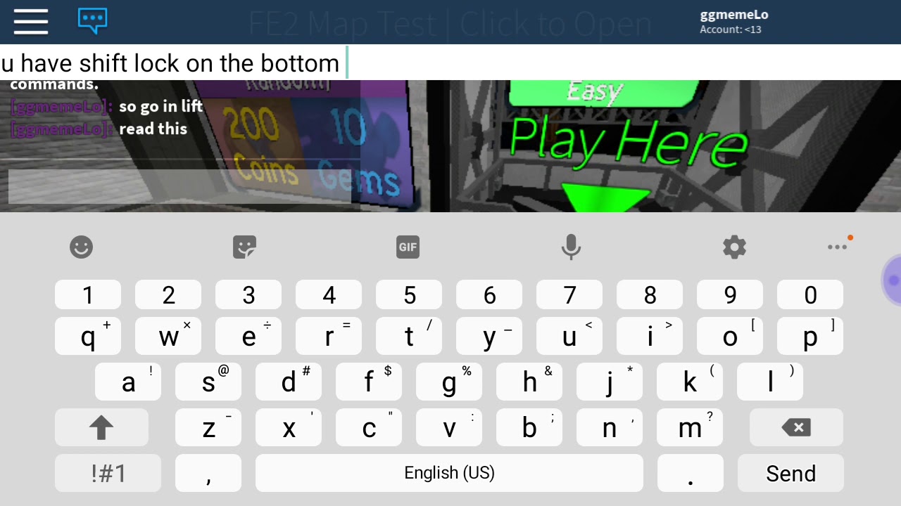 How to inf jump shift lock and inf air on mobile in fe2 maptest roblox ...