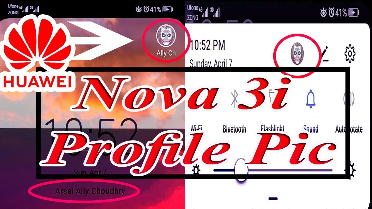 How to Set Your Profile Pic in Huawei Nova 3i Cool Trick 2019 || Tech ...
