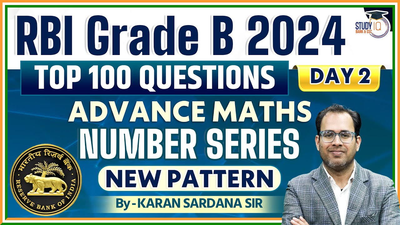 RBI Grade B 2024 | Advance Math: Number Series | RBI Grade B ...