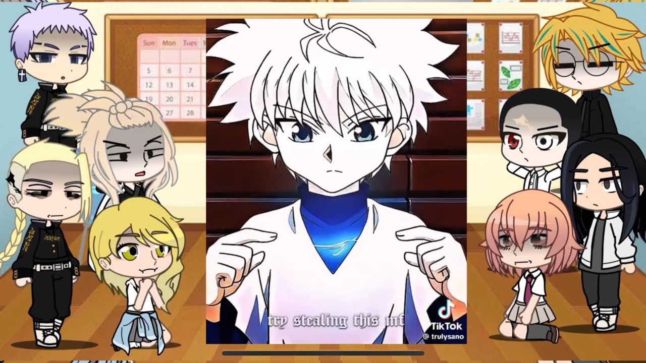tokyo revengers react to takemichi as killua | hunter x hunter | Gacha ...