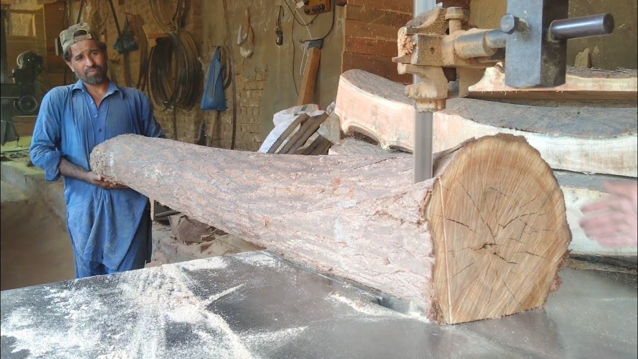 Advance Level Wood Cutting| WOODEN LOGS Cutting Smoothly | Sawmill ...