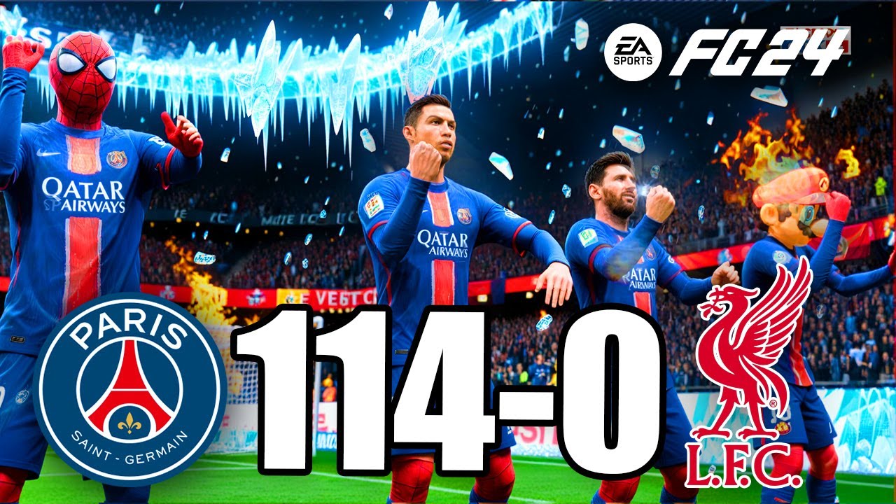 FIFA 24 - RONALDO, MESSI, SPIDER MAN ALL STARS PLAYS TOGETHER | PSG 114 ...