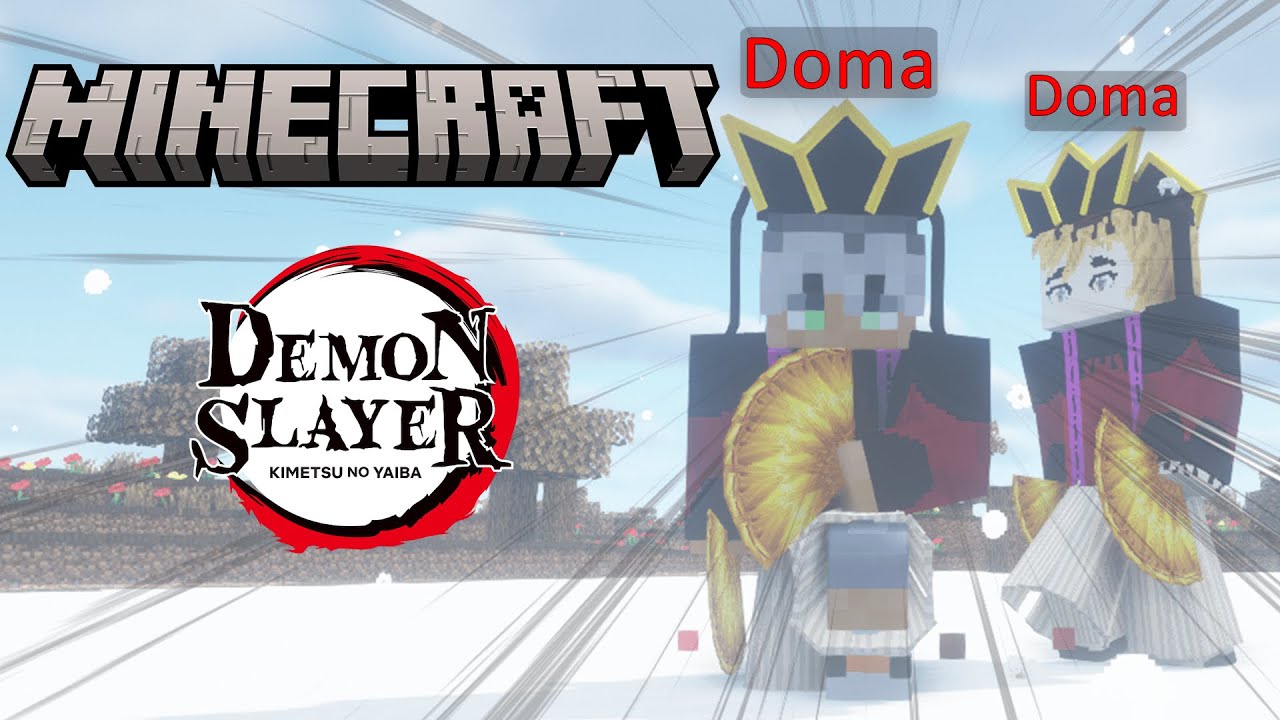 Playing As Doma VS Hashira In Minecraft Demon Slayer - YouTube