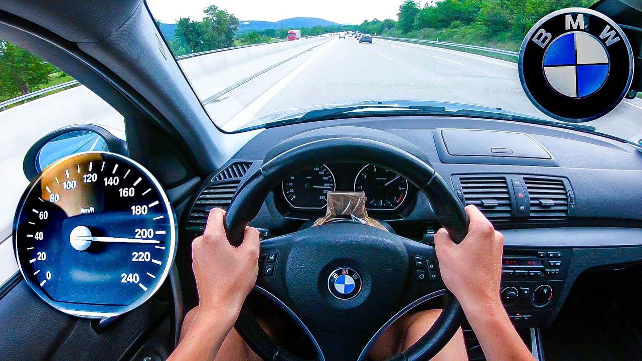 BMW 116i POV - TOP SPEED + ACCELERATION ON GERMAN AUTOBAHN - YouTube