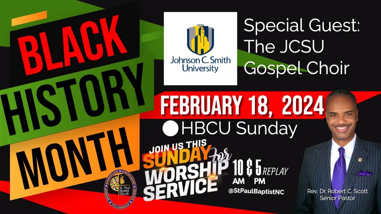 HBCU Sunday - Rev. Dr. Robert C. Scott - February 18, 2024 - YouTube
