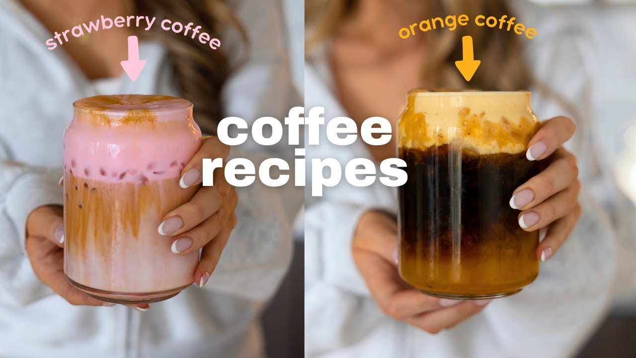 3 Iced Coffee Recipes with FRUIT? (Strawberry, Orange & Blueberry ...