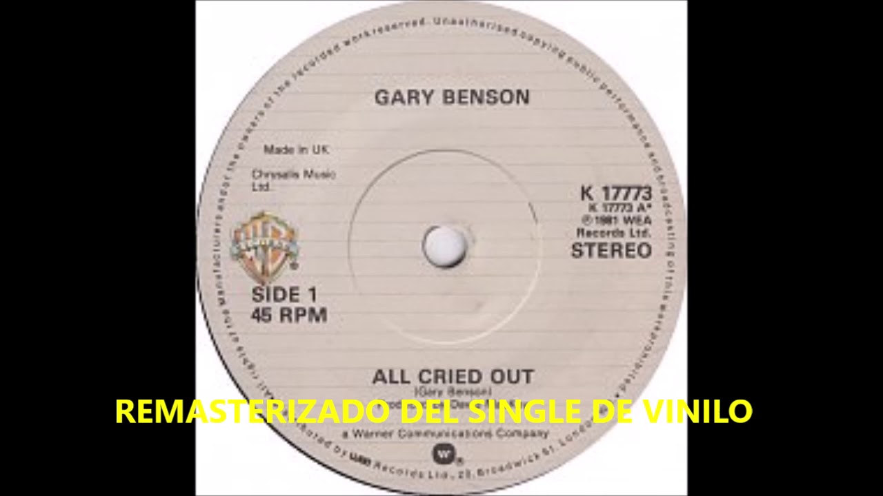 Gary Benson-All Cried Out - YouTube