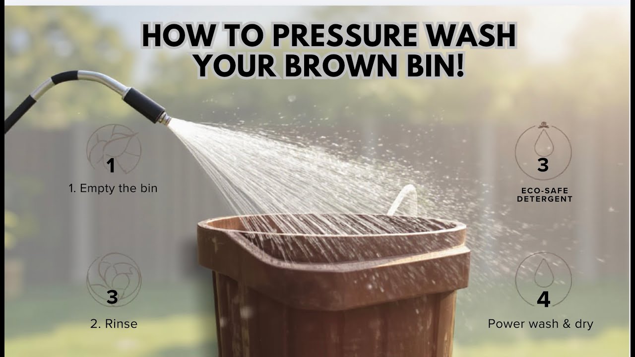 How To Pressure Wash Brown Bin Challenge Titan TTB1800PRW 140 Bar ...