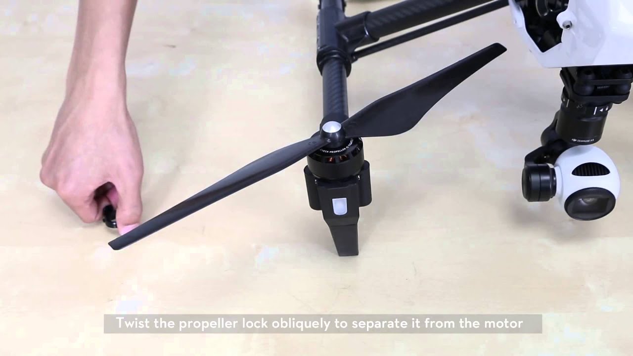 DJI – Inspire 1 1345 Propeller Locks Installation Demonstration - YouTube