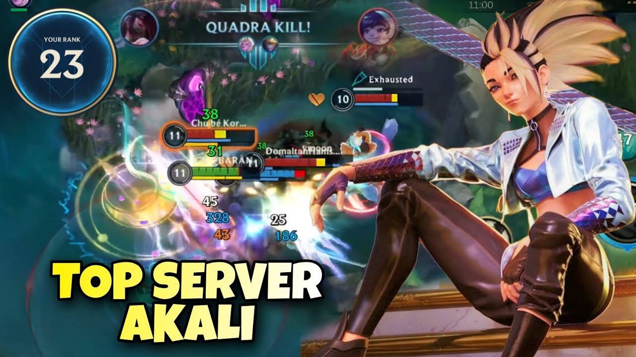 WILD RIDT AKALI : TOP SERVER GAMEPLAY | WILD RIFT AKALI BUILD & RUNES ...