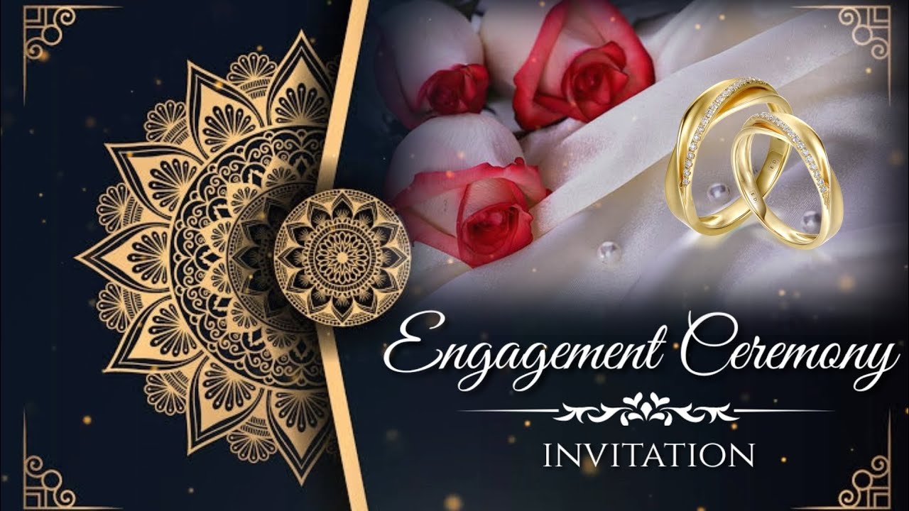 Ring ceremony invitation video editing 🔥9905845787 | Engagement ...