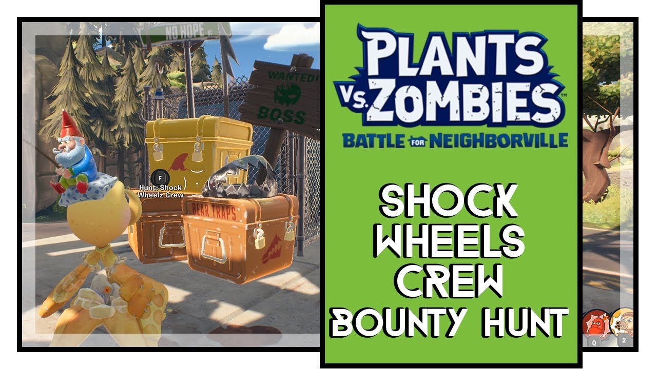 Plants VS Zombies BFN Shock Wheels Crew Bounty Hunt Fight Solo - YouTube