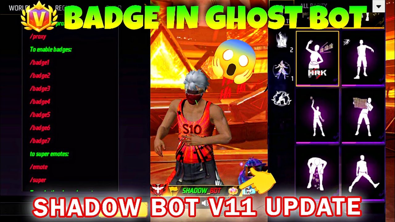 V Badge In Ghost Bot 😱 || Shadow Bot V11 Update With New Features 👈 ...