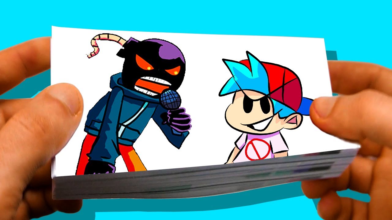 FNF Whitty vs Boyfriend Flipbook Animation (Friday Night Funkin) - YouTube