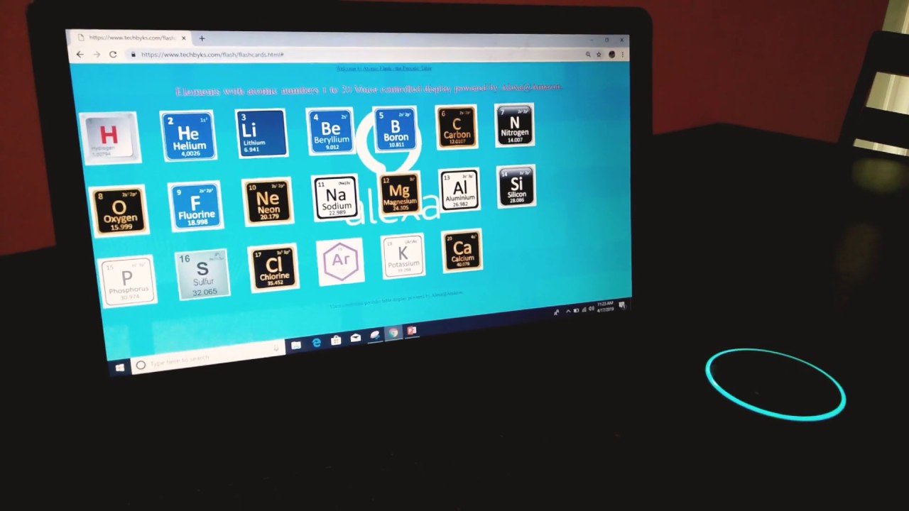 Using Alexa Skill to display flashcards on web browser - YouTube