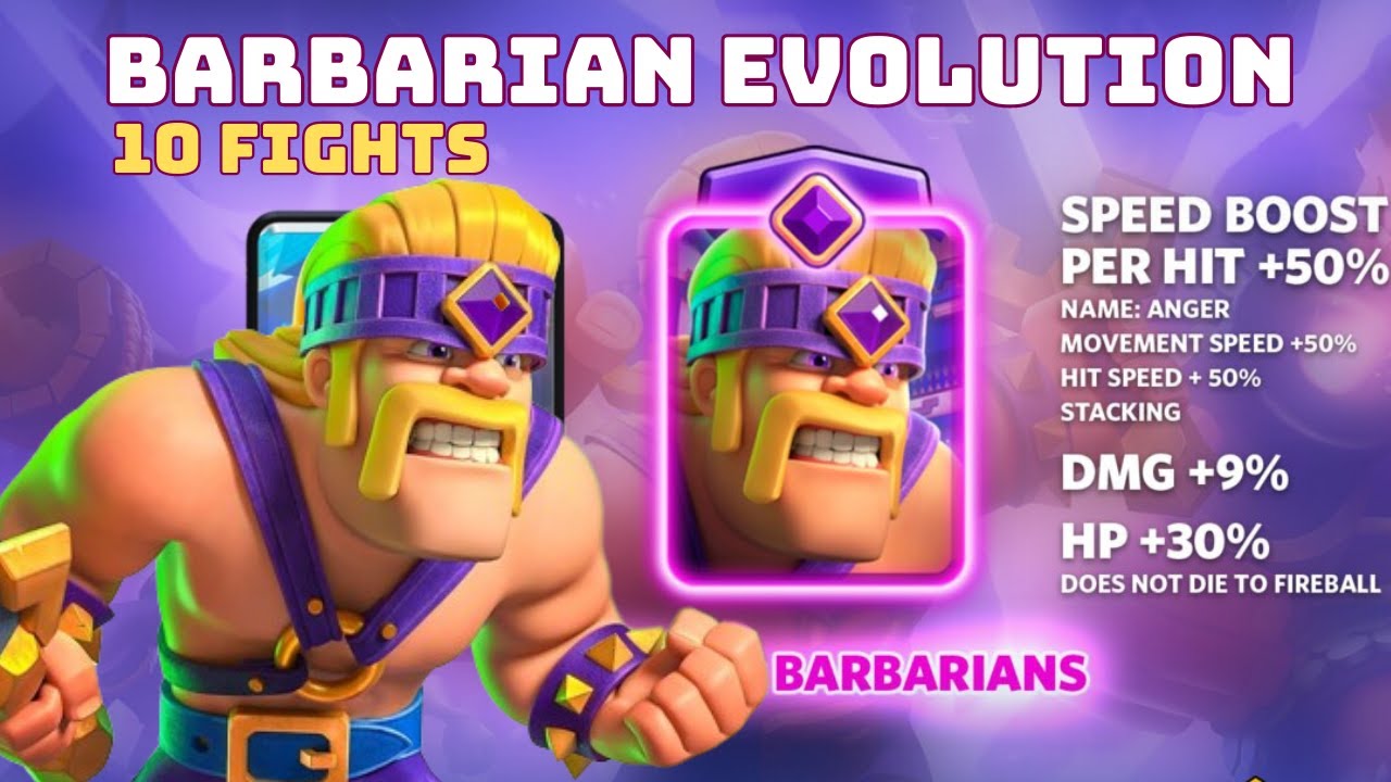 Barbarian Evolution Challenge - Card Evolution #clashroyale - YouTube