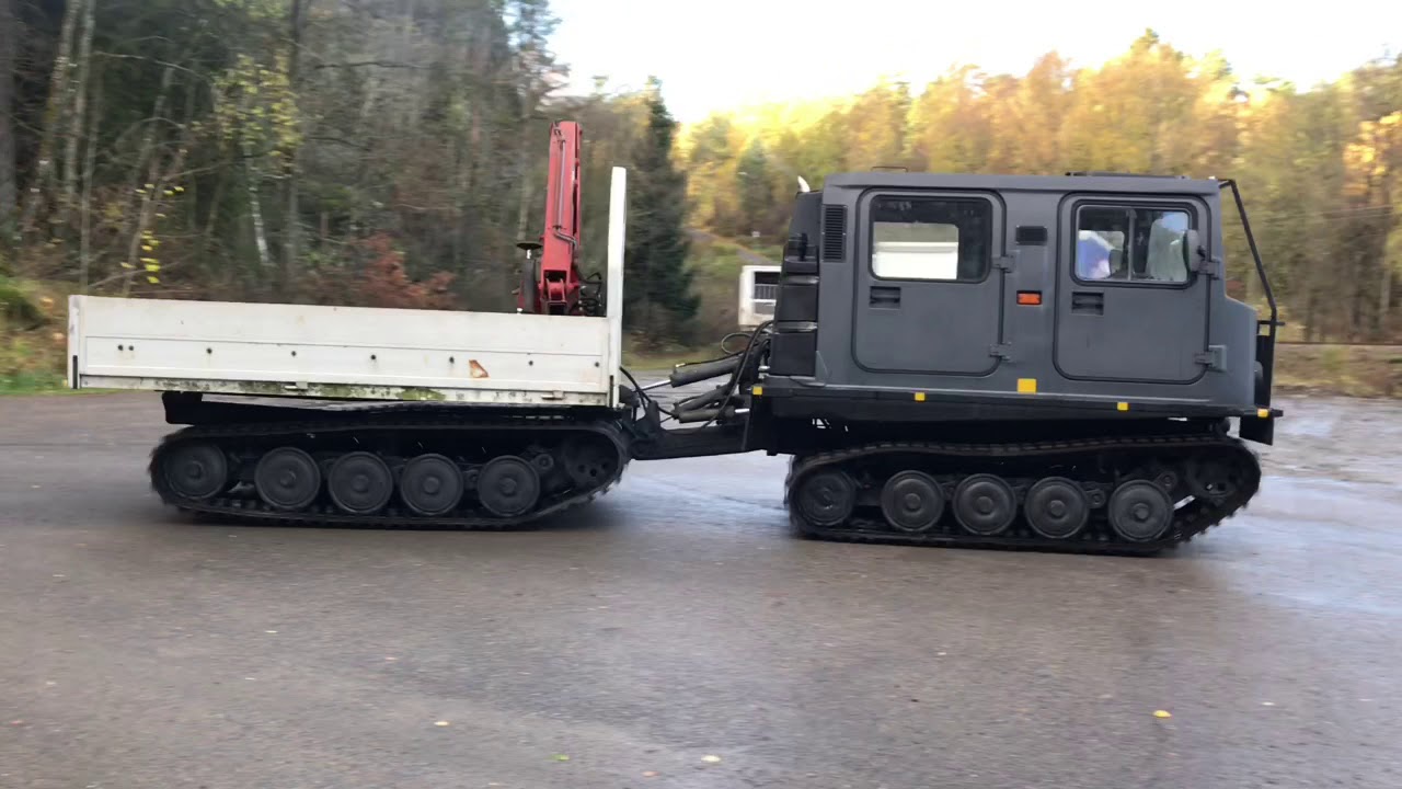 Bandvagn Hägglunds 206 m kranflak klaravik.se - YouTube