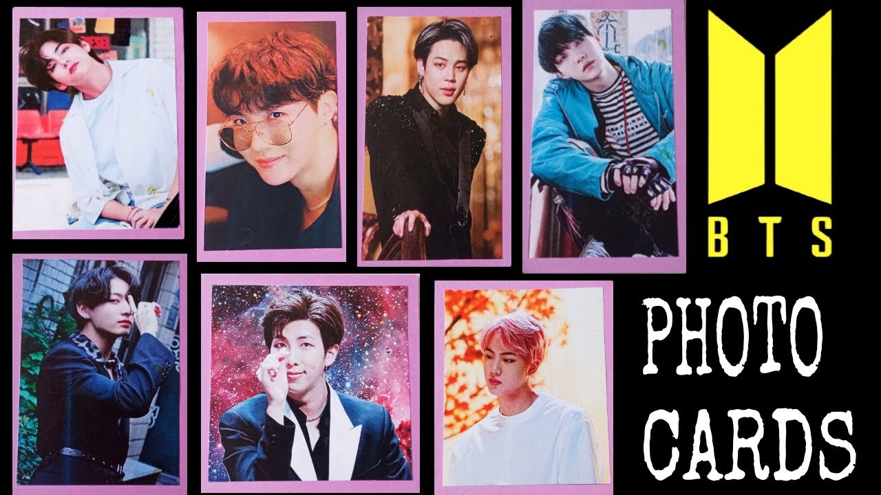 DIY | BTS Photo Card Making 💜 | BTS Room Decor | Kpop Diy Ideas | BTS ...