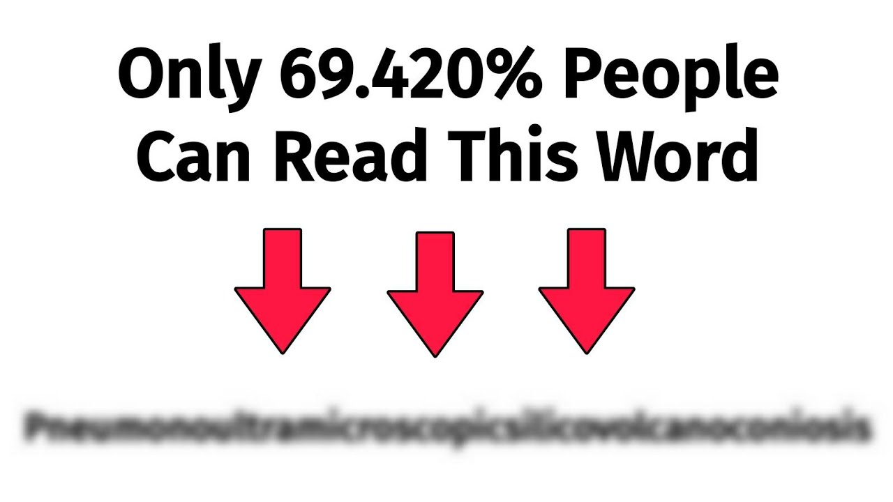 Only 69.420% People Can Pronounce This Word. - YouTube