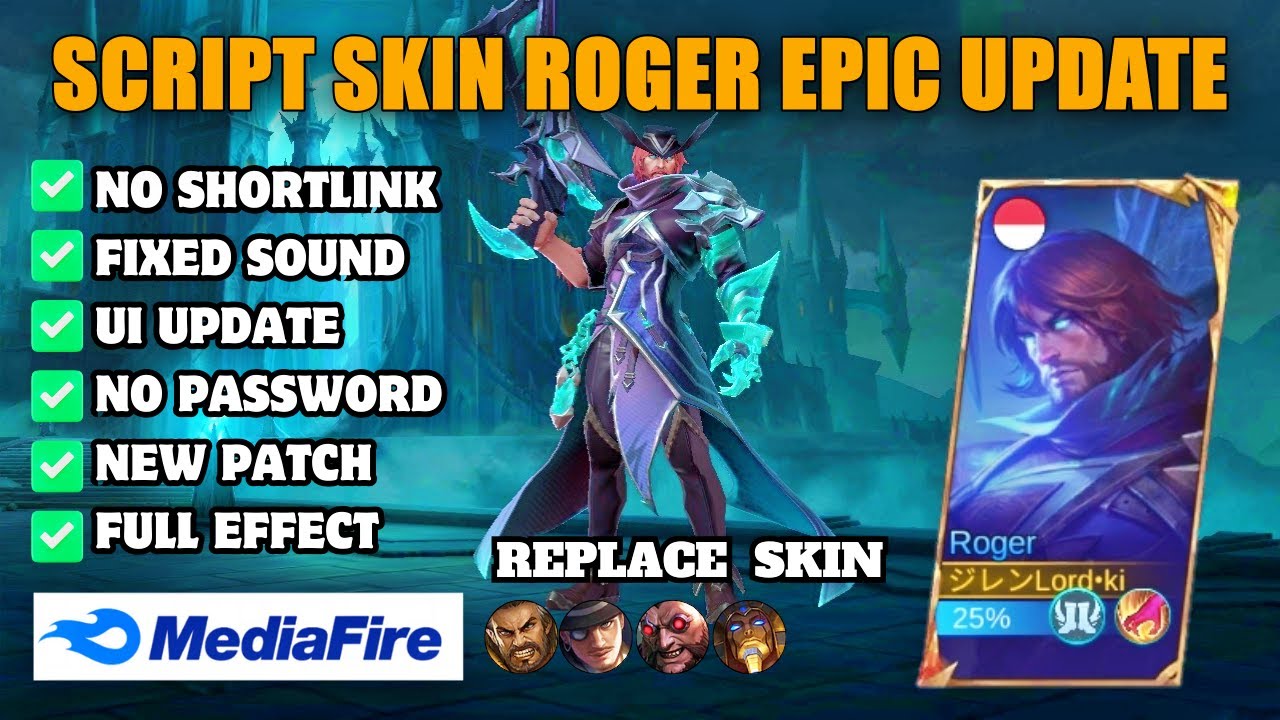 Update! Script Skin Roger Epic Phantom Pirate No Password Full Effect ...
