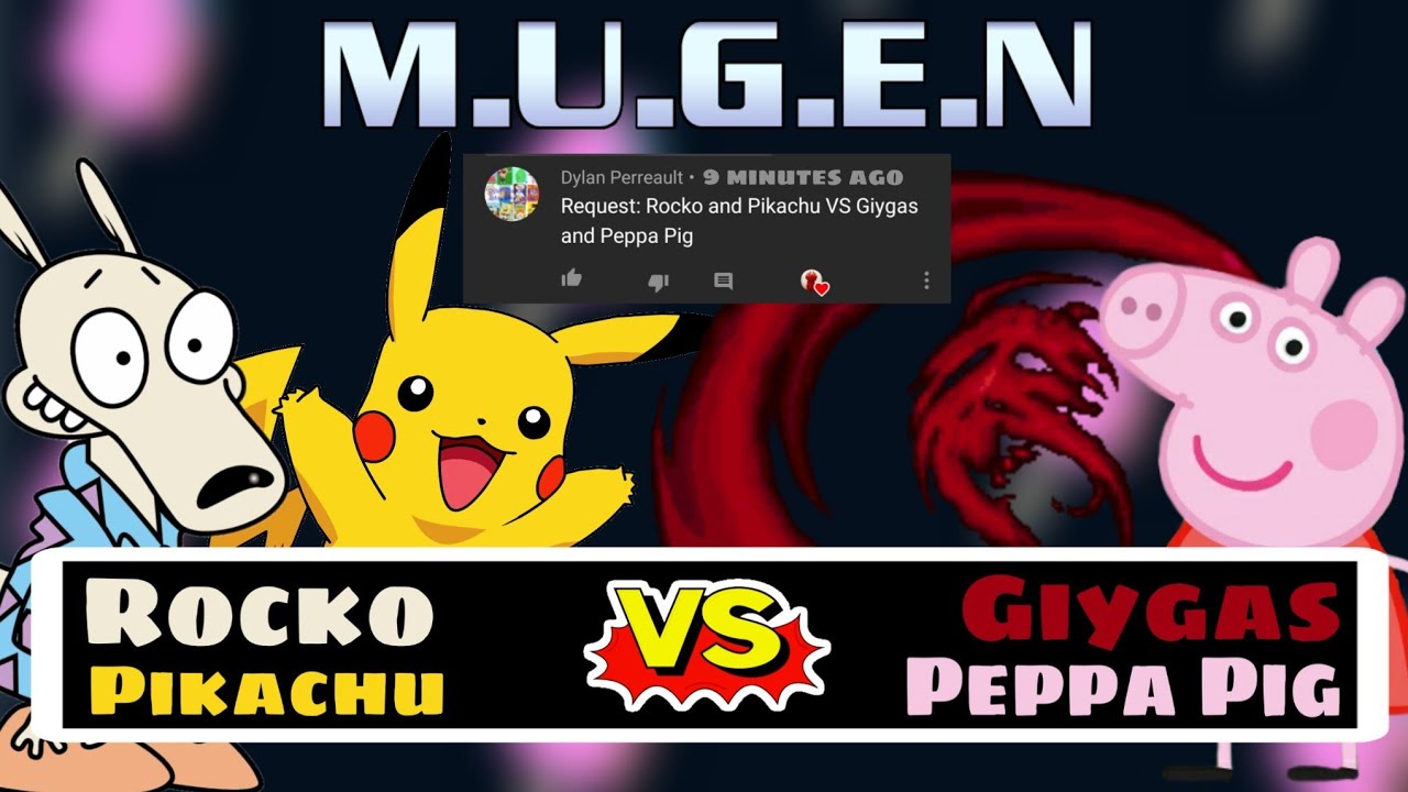 Elmofan17Mugen - Request #4 - Rocko & Pikachu vs. Giygas & Peppa Pig ...