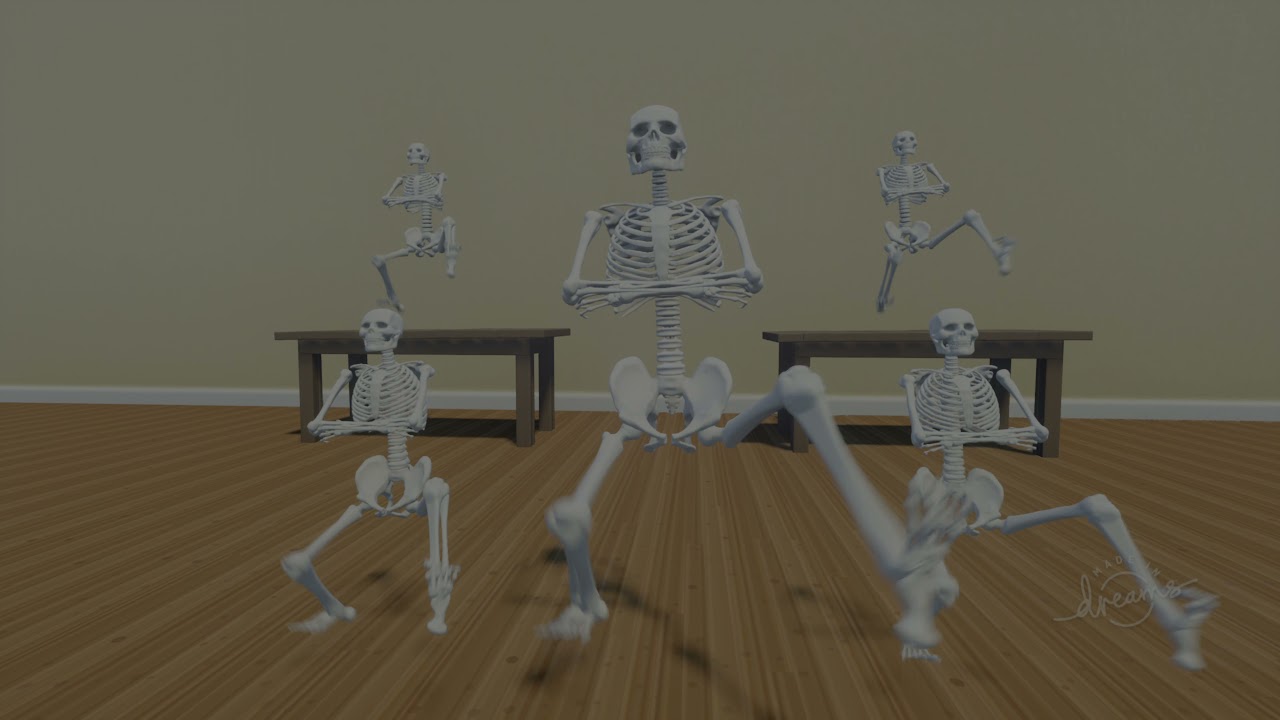 Playing A Funny Cinematic Called Skeleton Dance On Dreams - YouTube